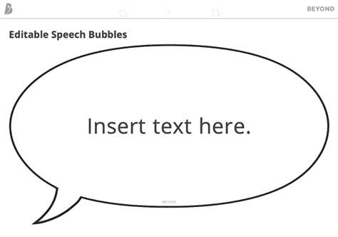 Editable Speech Bubbles Ks3 Teacher Toolbox Beyond