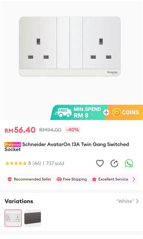 Schneider Avataron 13a Twin Gang Switched Socket White Tv And Home