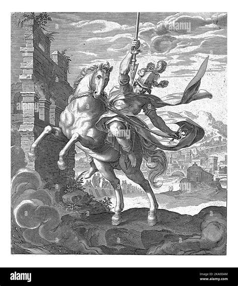 Marcus Curtius Is About To Jump Into The Smoking Chasm To Save Rome He