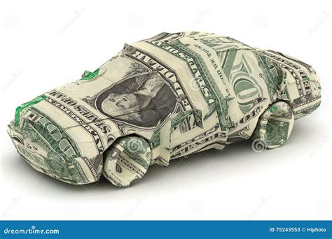 Car Dollar Origami Stock Image 75243553