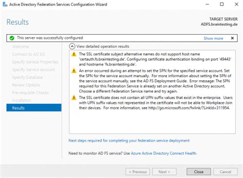 Set Up Active Directory Federation Services Ad Fs 50 Internal Adfs