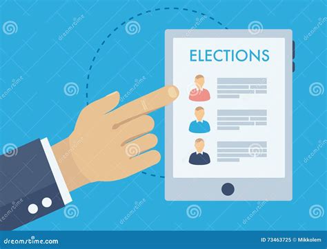 Voting Advice Application Choosing Candidate Stock Vector