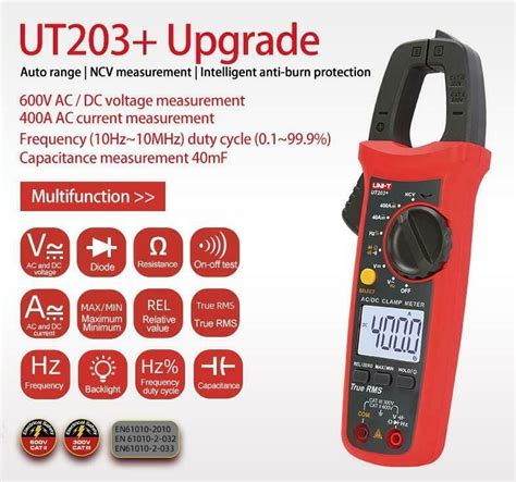 UNI T 203 DIGITAL 600V AC DC LED CLAMP METER MULTIMETER Buy In Pakistan