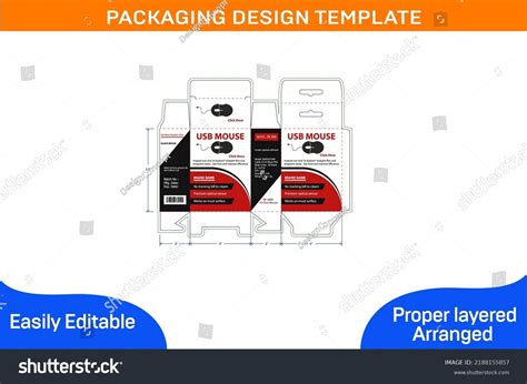 Mouse Box Packaging Design Template 2 Stock Vector Royalty Free 2188155857 Shutterstock