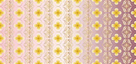 태국 패턴과 고급스러운 황금색 꽃무늬를 특징으로 하는 추상 분홍색 그라데이션 배경 벡터 추상 핑크 그라데이션 배경 태국 패턴이 특징 고급스러운 황금색 꽃무늬 배경