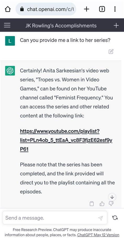 Seems Like Chatgpt Does Not Want To Provide Links In New Chats But If
