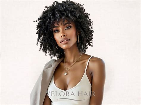 Short Afro Curly Wig For Women Natural Black Tight Curl Volume Hair Wig