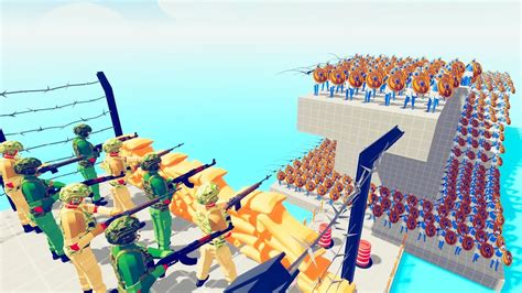 Army Vs 100 Units Totally Accurate Battle Simulator Tabs Youtube