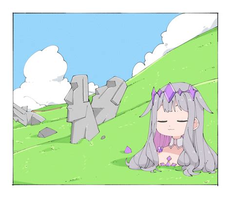 Safebooru 1girl Absurdres Blue Sky Border Buried Closed Eyes Closed