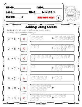 Single Digit Addition By TeachersCARGO TPT
