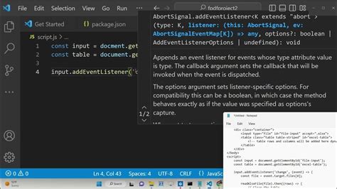 Javascript Read Excel File Example To Read Excel Files In Browser And