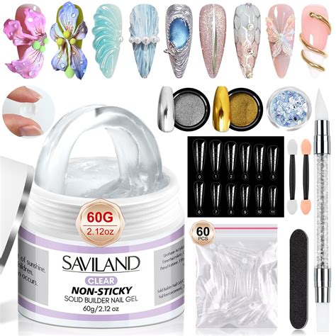 Saviland Solid Builder Nail Gel 60g Large Capacity 3d