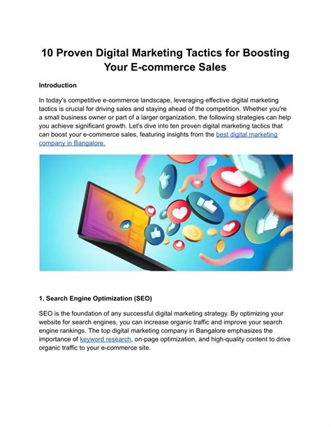 Ppt Digital Marketing Tactics For Boosting Your Ecommerce Sales