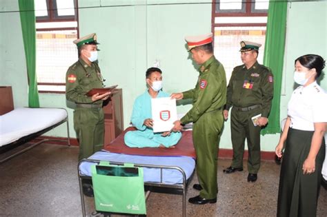 တပ်မတော်ဆေးရုံများ၌ တက်ရောက် ဆေးကုသမှုခံယူနေသူများအား ကြည့်ရှုအားပေး