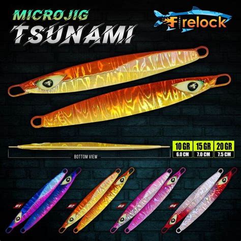 Extra Bonus UMPAN PANCING Metal Jig MICRO JIG FIRELOCK TSUNAMI GRAM Termasuk Kail
