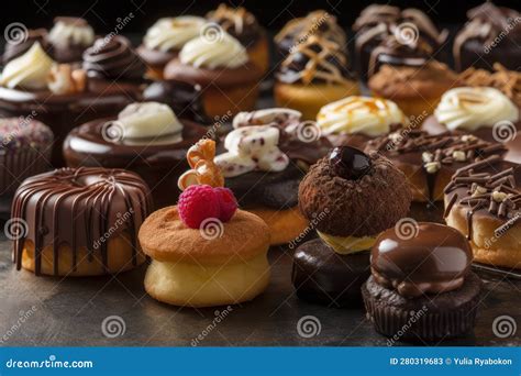 Desert Cakes Assorted Generate Ai Stock Illustration Illustration Of