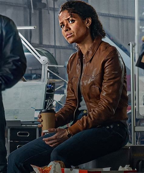 Lift 2024 Gugu Mbatha Raw Brown Jacket
