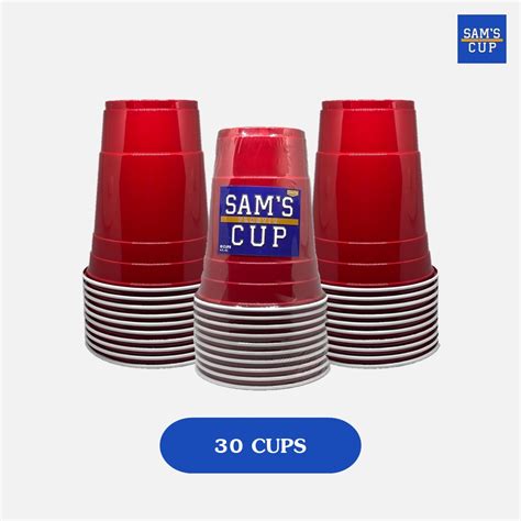 แก้ว 30ใบ Sams Plastic Cup แก้วแดงปาร์ตี้ ขนาด 16 Oz แก้วแดง Red Cup Shopee Thailand