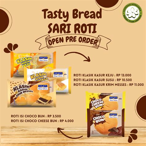 Sari Roti Choco Bun Dan Klasik Kasur Kkwth