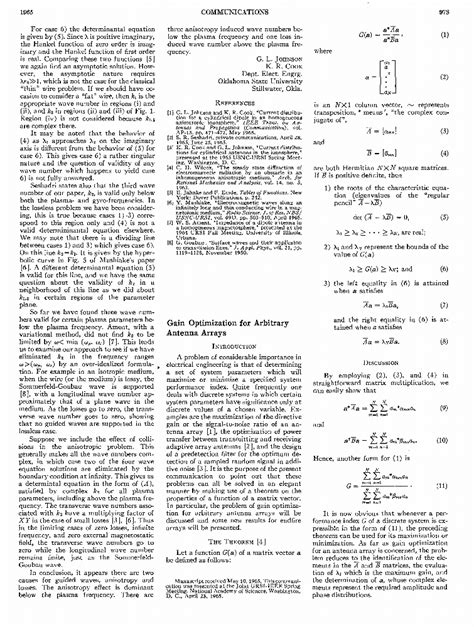 Gain Optimization For Arbitrary Antenna Arrays IEEE Journals