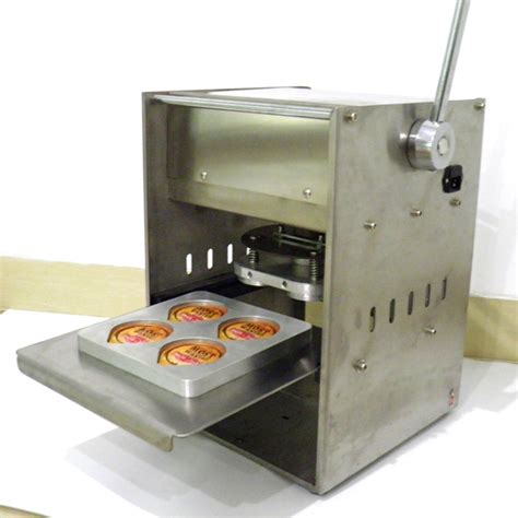 수동 Boba 플라스틱 컵 뚜껑 밀봉 기계 Oripack 쟁반 실러 4 구멍