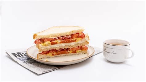 Fondo Sándwich De Desayuno Persona Para Power Point Y Diapositivas