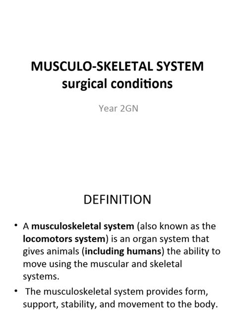 Musculo Skeletal System Ppt Pdf Burn Human Musculoskeletal System