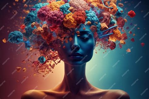 Premium Ai Image Man In Profile With Symbol Neurons In Brain Thinking