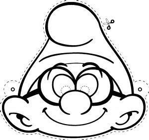Mask Brainy Smurf Coloring Page Wecoloringpage