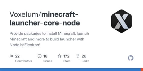 GitHub Voxelum Minecraft Launcher Core Node Provide Packages To Install Minecraft Launch