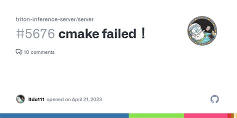 Cmake Failed Issue 5676 Triton Inference Server Server GitHub