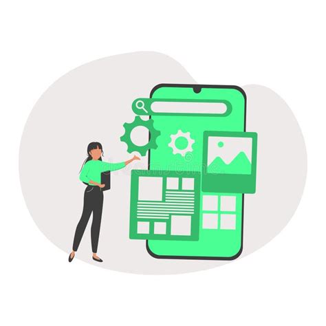 Mobile App Development Process Abstract Concept Vector Illustration