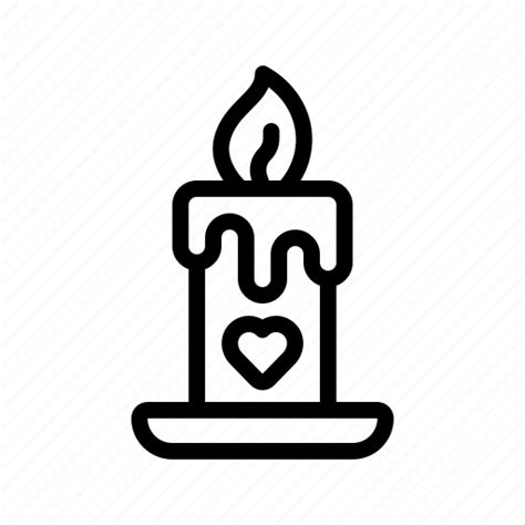 Candle Heart Love Valentine Day Icon Download On Iconfinder