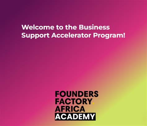 Business Support Accelerator Program