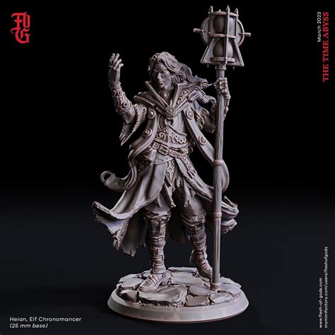 Male Elf Chronomancer Wizard Warlock Sorcerer Pc Npc 28mm 32mm