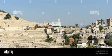 View Of The Arab Neighborhood Of Ras Al Amud In East Jerusalem Stock