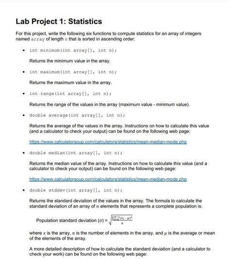 Solved Lab Project 1 Statistics For This Project Write The Chegg Com