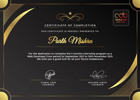 Parth Mishra On Linkedin Creatixdigibar Internship Intern