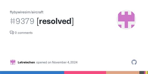 Resolved · Issue 9379 · Flybywiresimaircraft · Github