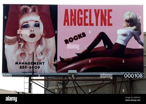 A Vintage Billboard Of Model Angelyne On Beverly Blvd In Hollywood As