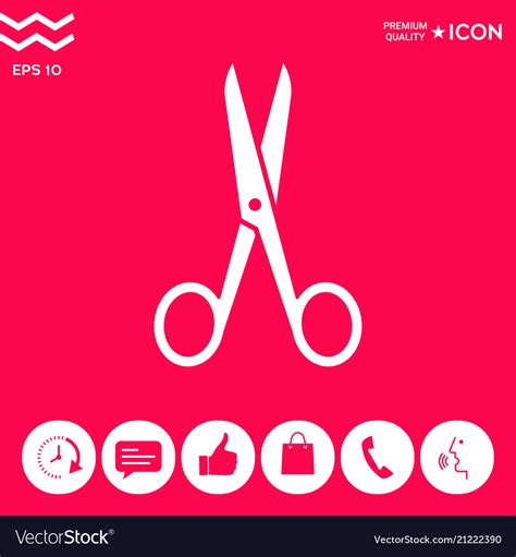 Scissors Icon Symbol Royalty Free Vector Image