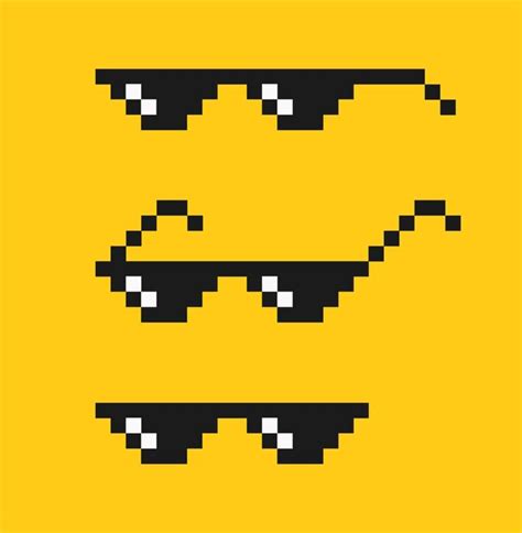 Premium Vector Thug Life Glasses Set In Three Angles