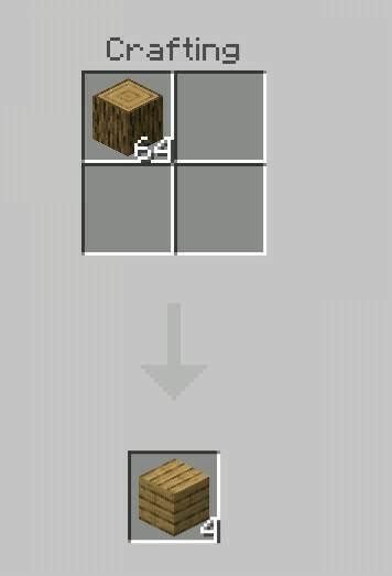 Minecraft Wooden Sword Recipe