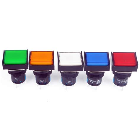 Mm Pin Momentary Maintained Rectangular Push Button Switch Self Locked In Switches From