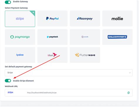 Stripe Element Pickbazar Documentation