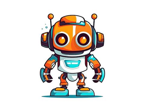 Premium Photo Robot Chatbot Ai Bot Cartoon Logo Badge Design Symbol