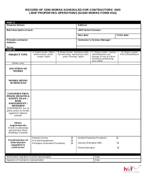 Construction Design And Management Cdm Notification Of Works Doc