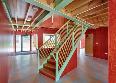 The Green Community Centre By Aoc Has Herringbone Brickwork