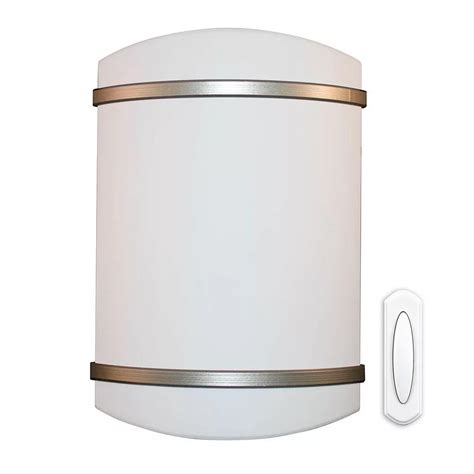 Heath Zenith Wireless Battery Operated Door Chime Satin Nickel Trim