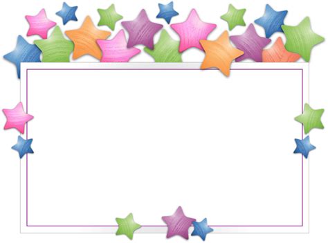 Colorful Star Frame For Birthday Happy Birthday Stars